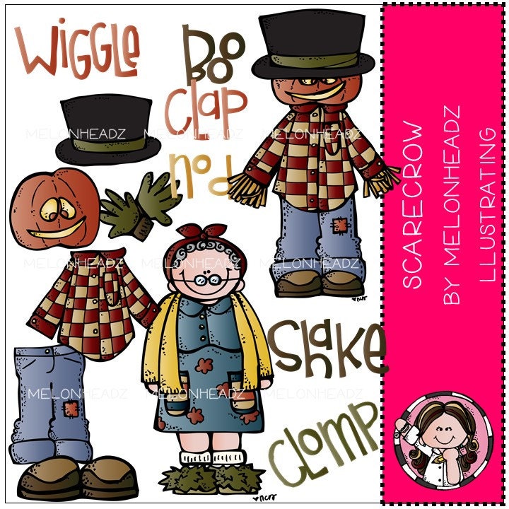 Build a Scarecrow Clip Art | Etsy