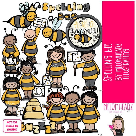 Spelling Bee Clipart Peeking