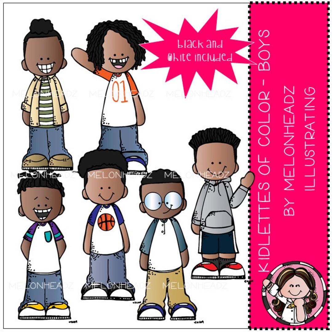 Kidlettes of Color Clip Art - Boys - Mini - Etsy
