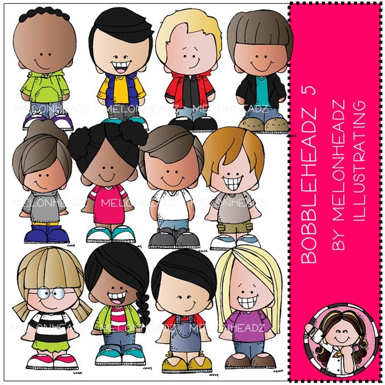 Bobbleheadz Clip Art Set 5 COMBO PACK - Etsy