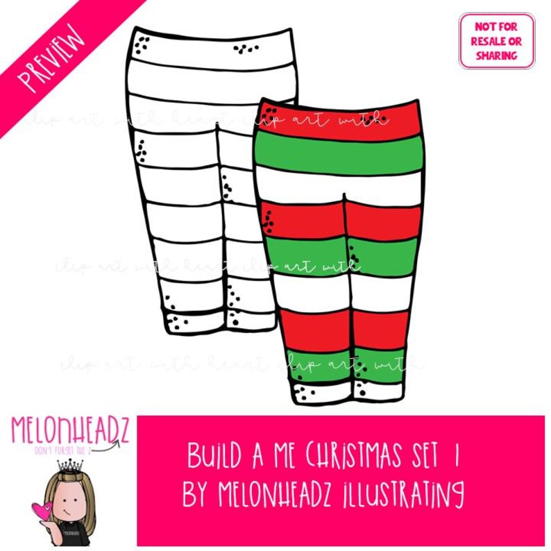 Build A Me Clip Art 4, Christmas Mini - Etsy Australia