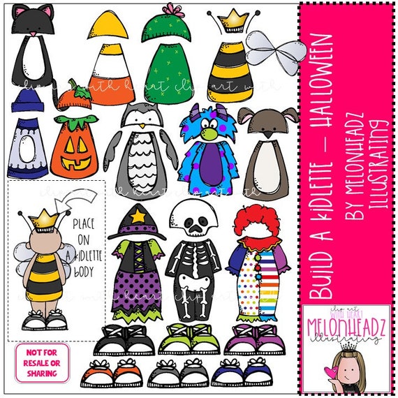 Build a Kidlette Clip Art Halloween COMO PACK | Etsy
