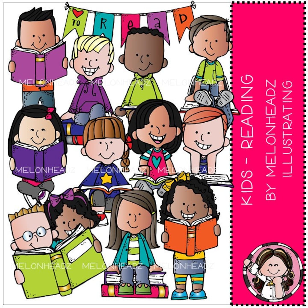 Reading Clip Art - Kids - Combo Pack - Etsy