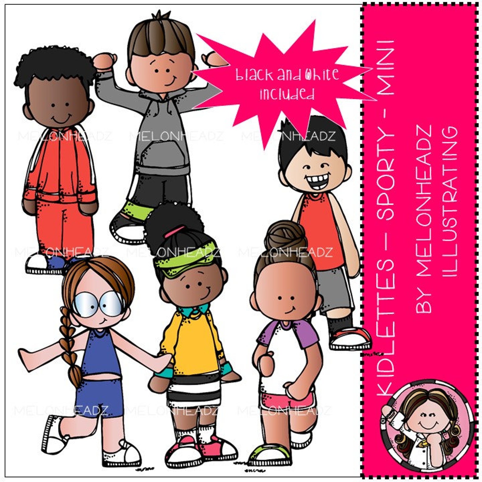 Kidlettes Clip Art Sporty Mini - Etsy