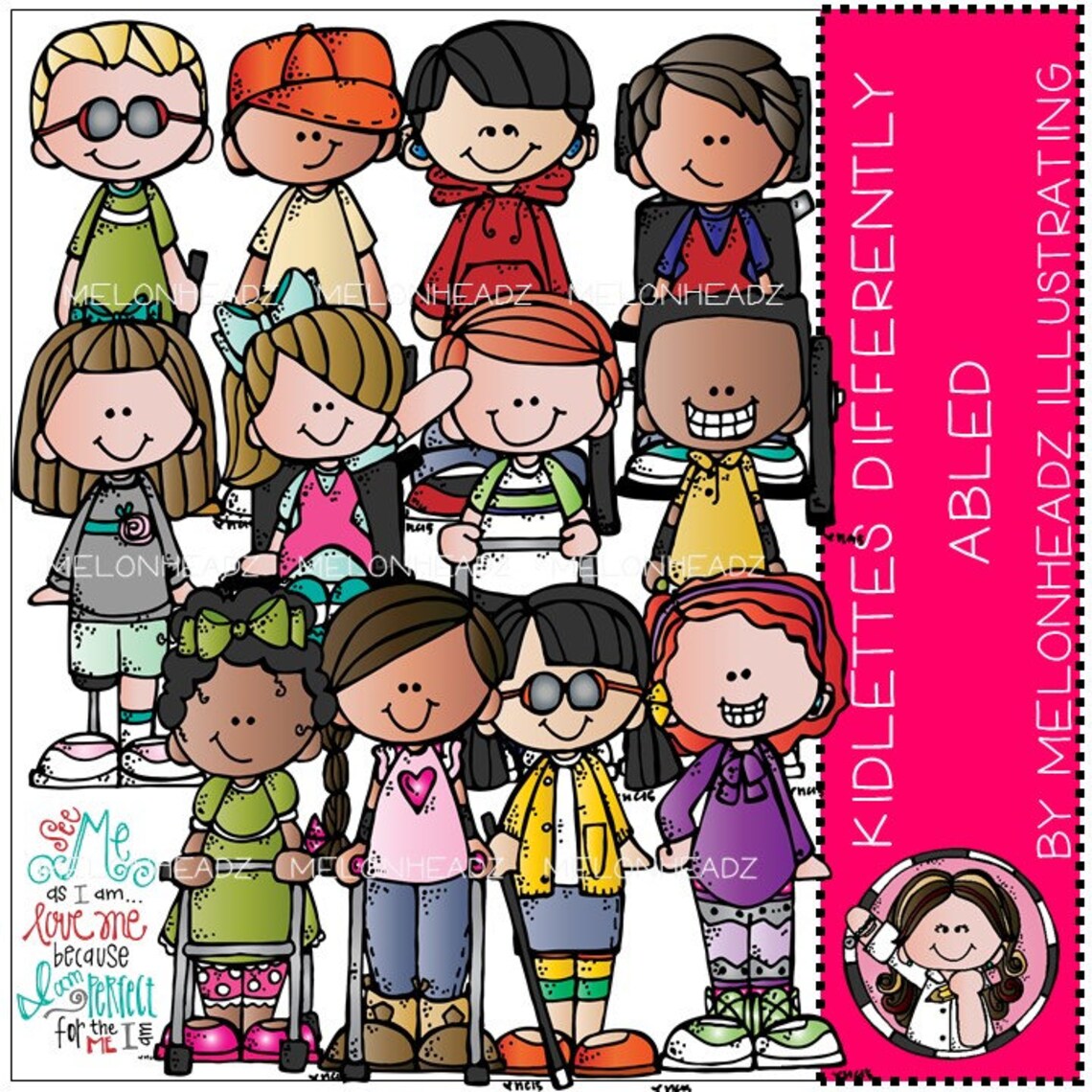 Differently Abled Clip Art - Kidlettes - Etsy