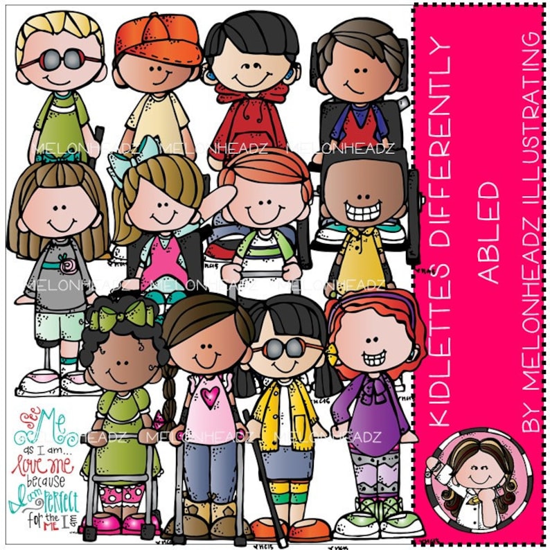 Differently Abled Clip Art - Kidlettes - Etsy