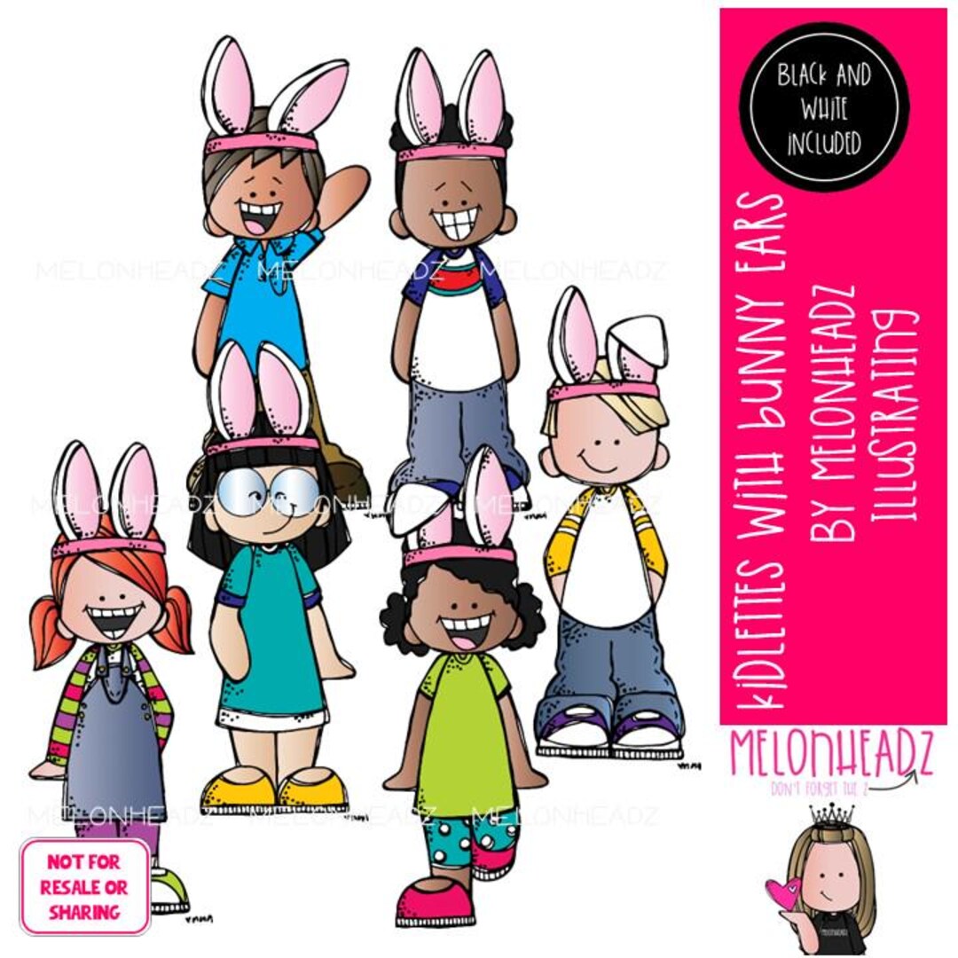 Kidlettes Clip Art Bunny Ears Clip Art Easter Clip Art Mini - Etsy