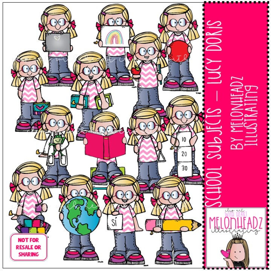 School Subjects Clip Art - Lucy Doris - COMBO PACK - Etsy