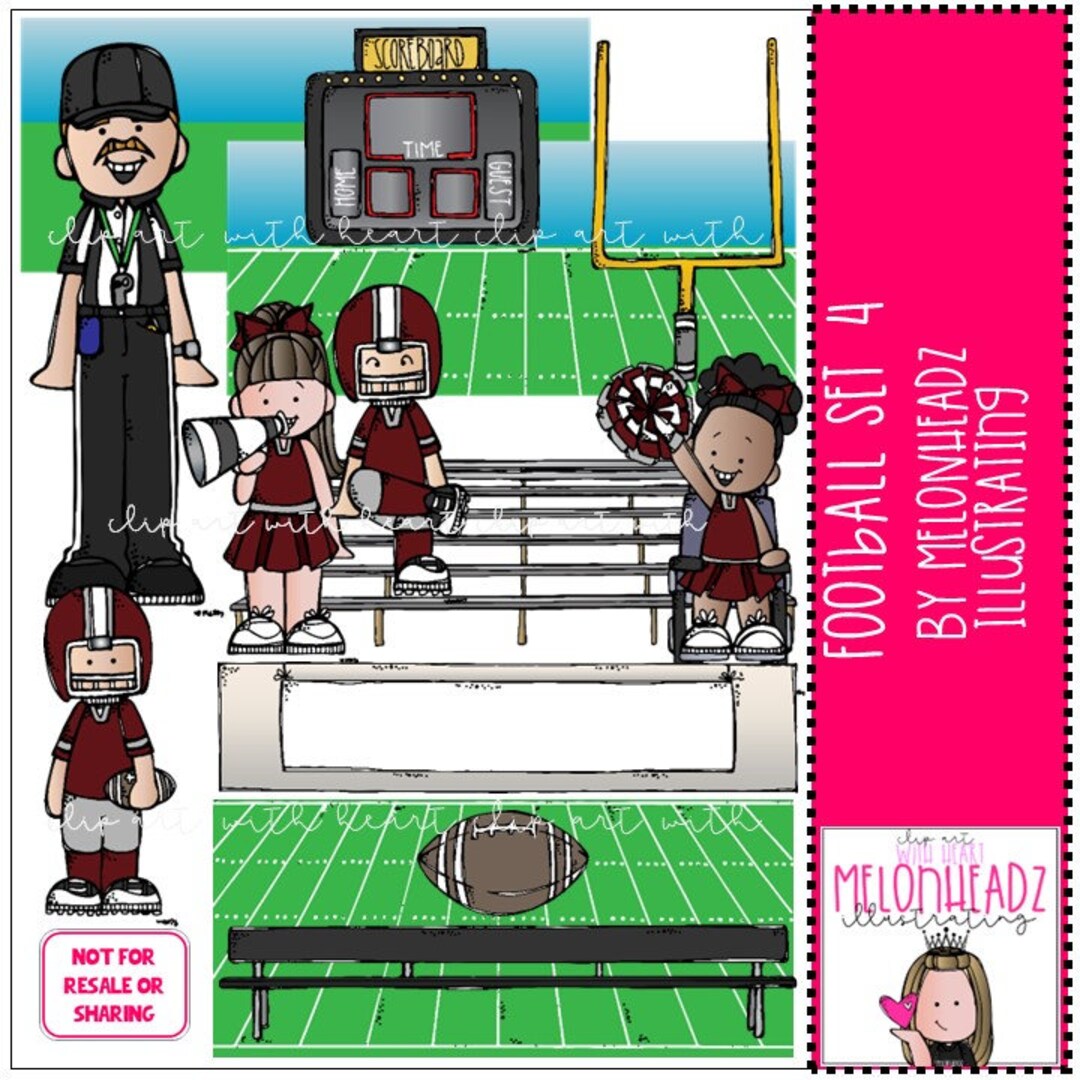 Football Set 4 Clip Art - COMBO PACK - Etsy