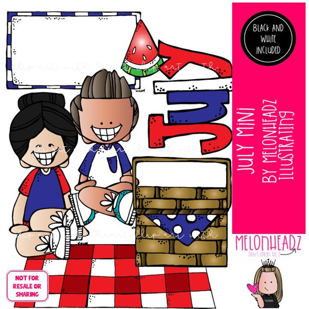 July Clip Art Picnic Clip Art 4th of July Clip Art Mini - Etsy