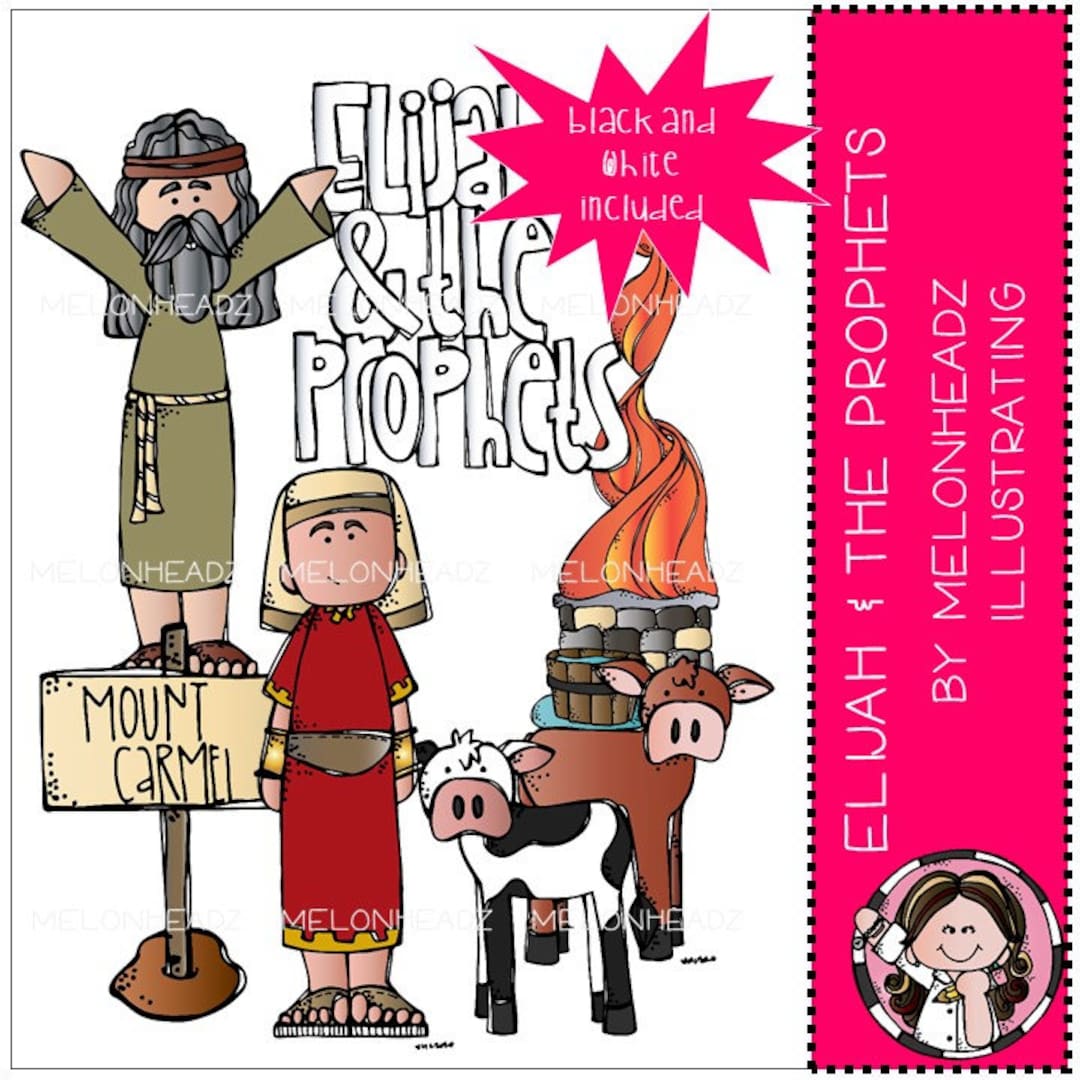 Elijah and the Prophets Clip Art - Bible - Mini - Etsy
