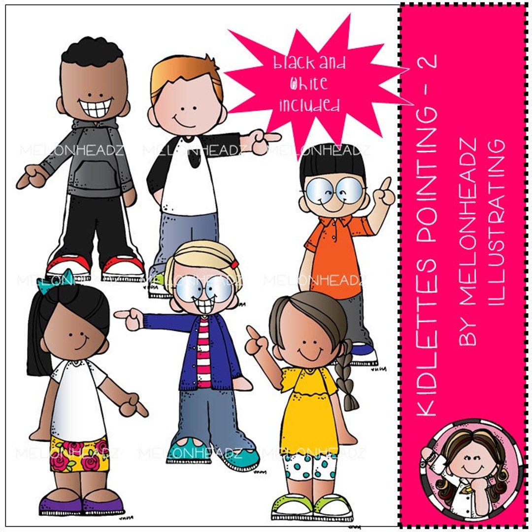 Kidlettes Clip Art - Pointing - Set 2 - Mini - Etsy