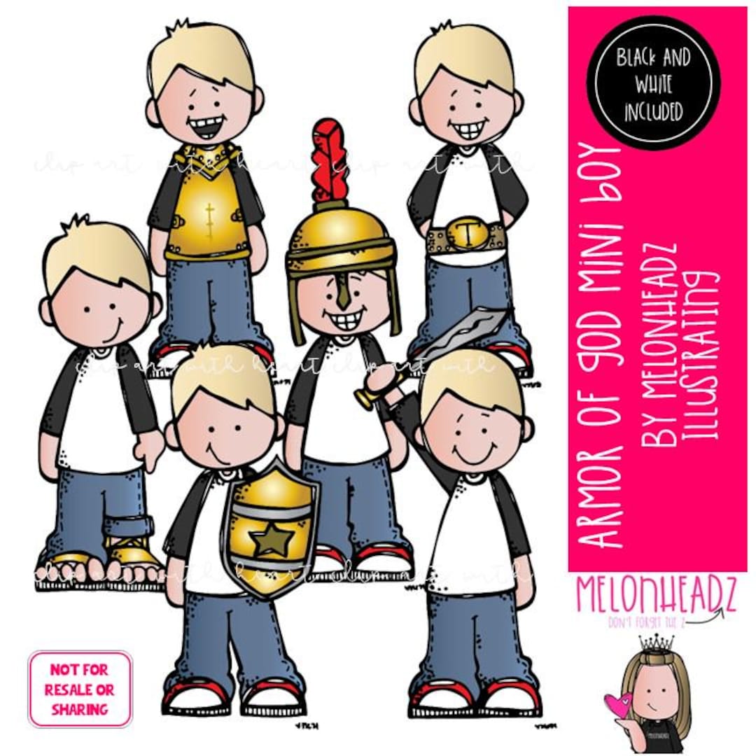 Armor of God Clip Art Boy, Bible, LDS Mini - Etsy