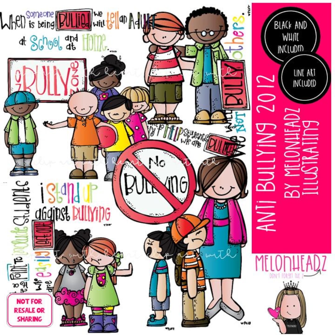 Anti Bullying Clip Art, Be Kind Clip Art COMBO PACK - Etsy