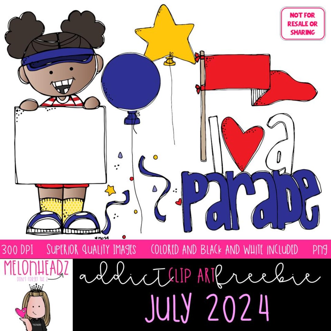 Melonheadz Addict Clip Art Digi Stamp July Set 2025 Mini - Etsy