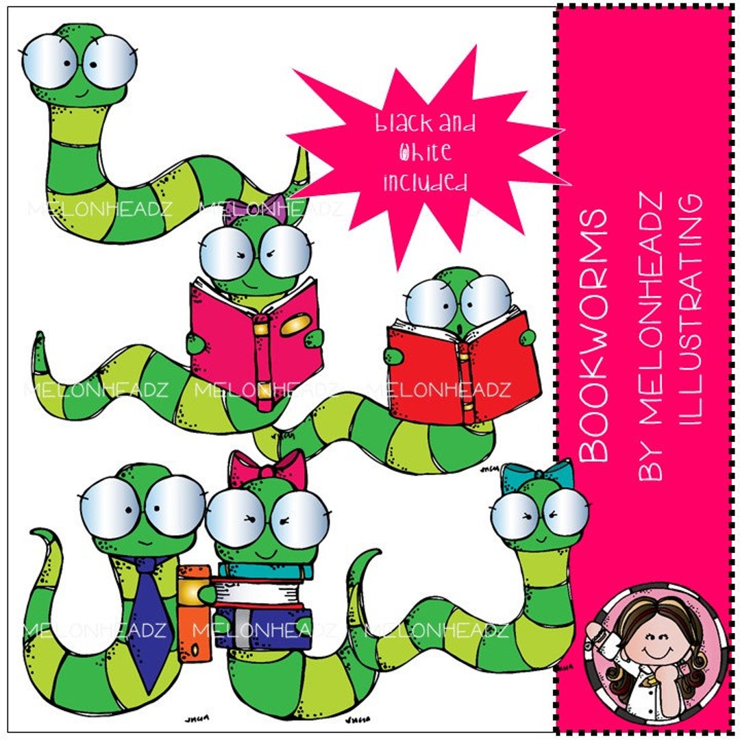 Bookworms Clip Art - Mini - Etsy