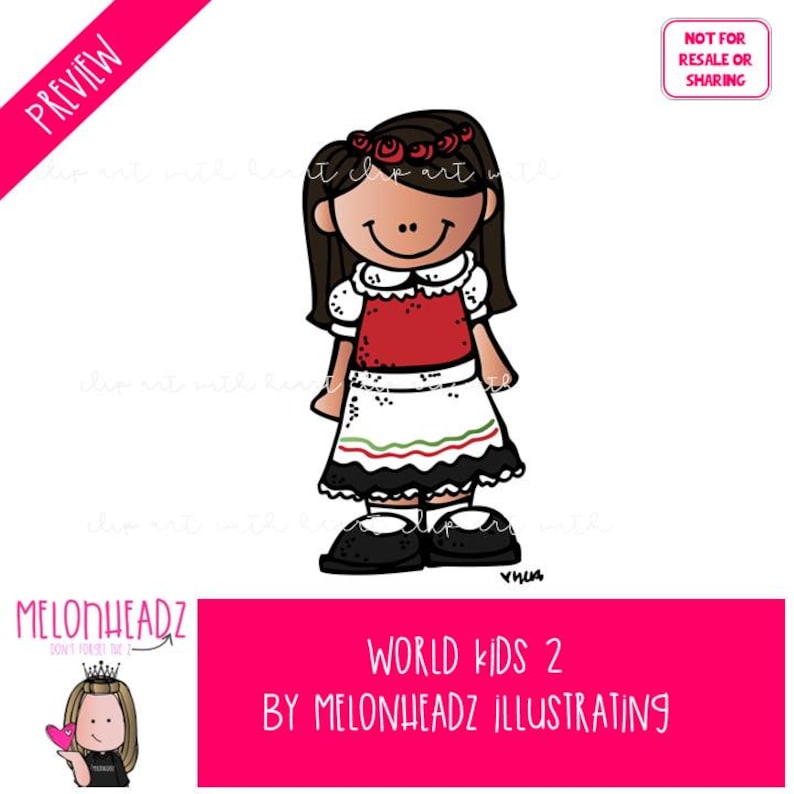 World Kids Clip Art Part 2, Around the World Clip Art COLORED Version ...