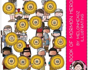 Book of Mormon Heroes Clip Art BLACK AND WHITE | Etsy