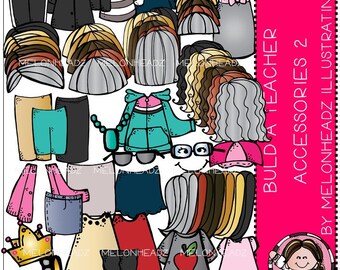 Build a Teacher Accessories Clip Art Combo Pack | Etsy
