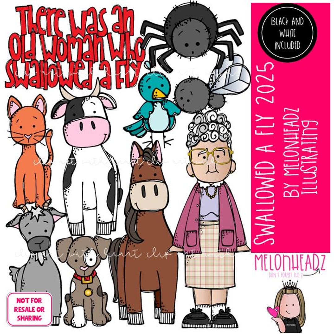 Swallowed a Fly Clip Art 2025 Old Lady Clip Art Literature Clip Art ...