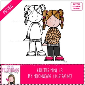 Kidlettes Clip Art Set 13 - Digi Stamps - Mini - Etsy