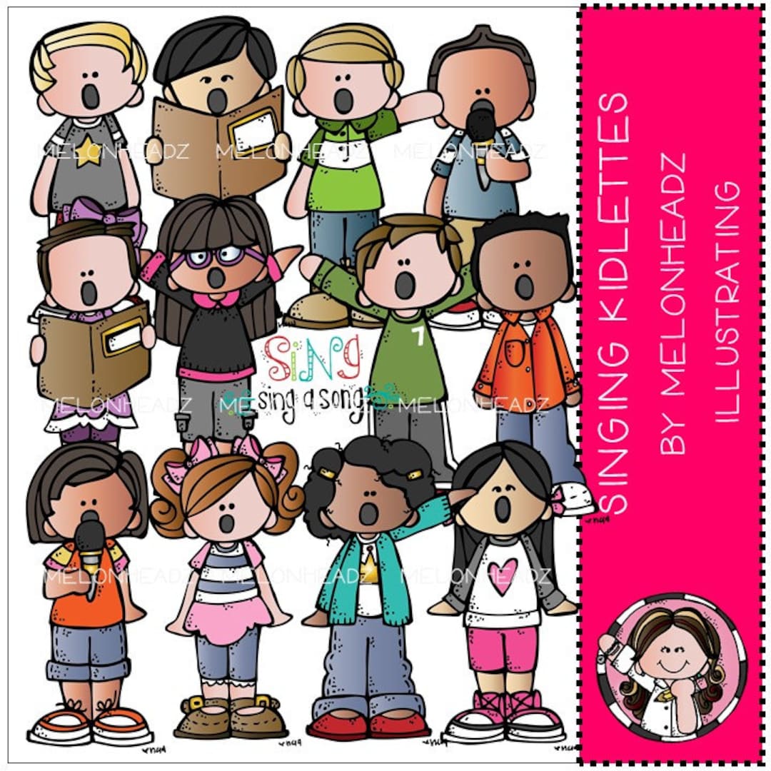 Singing Kidlettes Clip Art - Combo Pack - Etsy