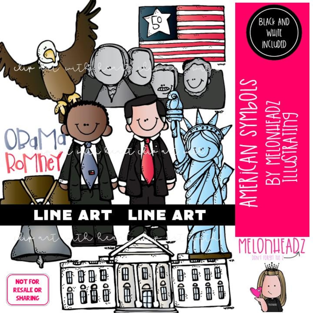 American Symbols Clip Art, Historical Figures, Statue of Liberty COMBO ...