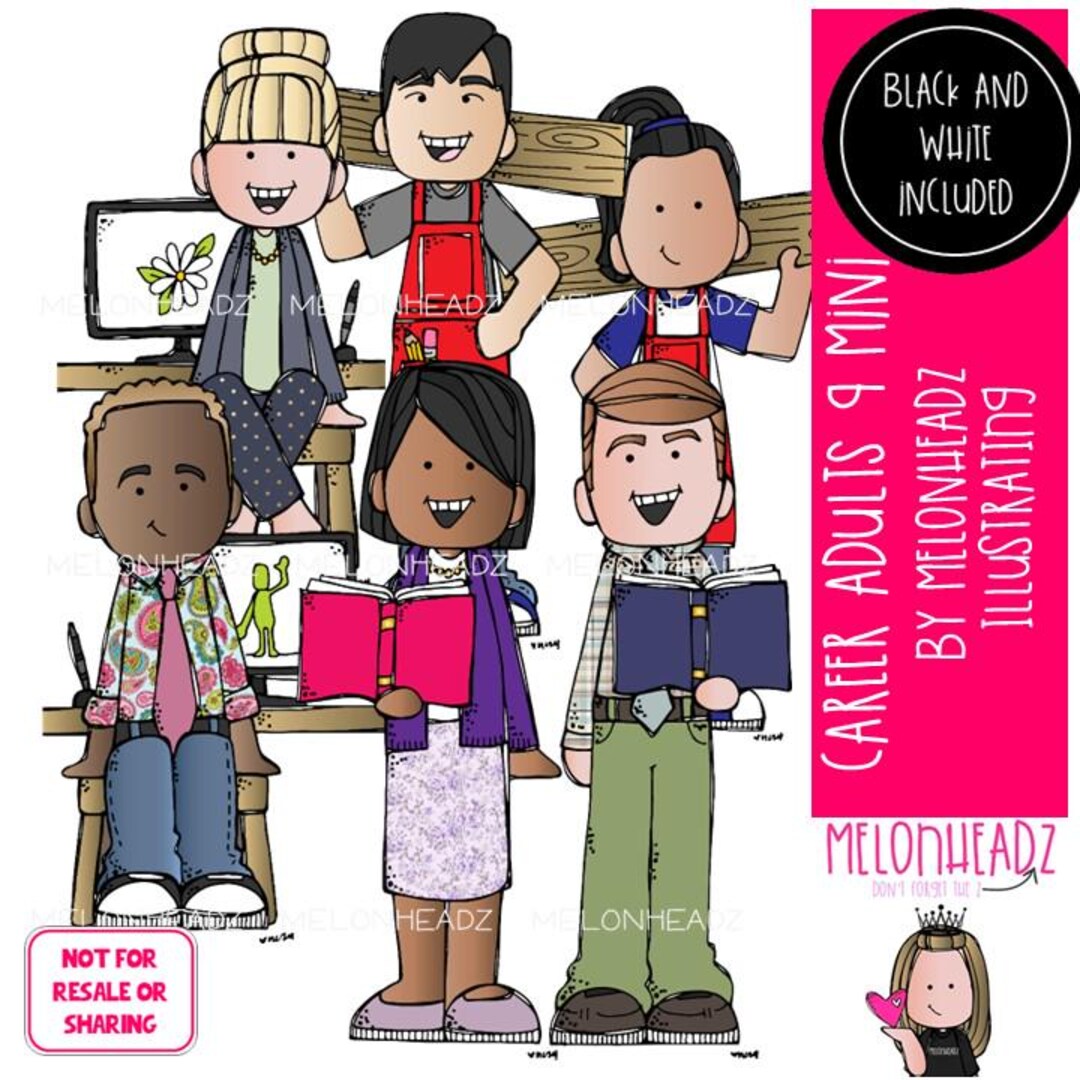 Career Adults Clip Art Set 9 Job Clip Art Occupation Clip Art Mini - Etsy