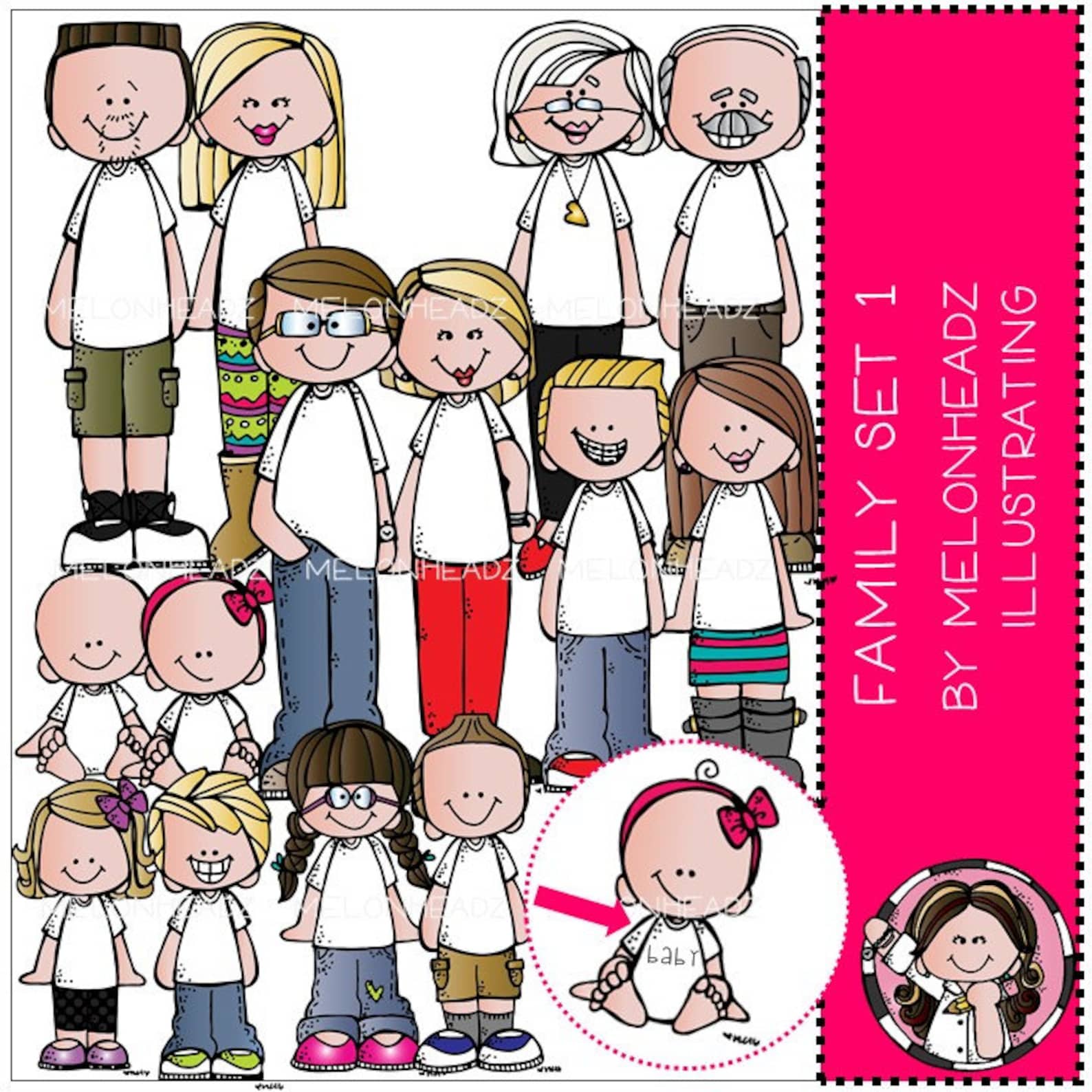 Family Clip Art Set 1 - Etsy