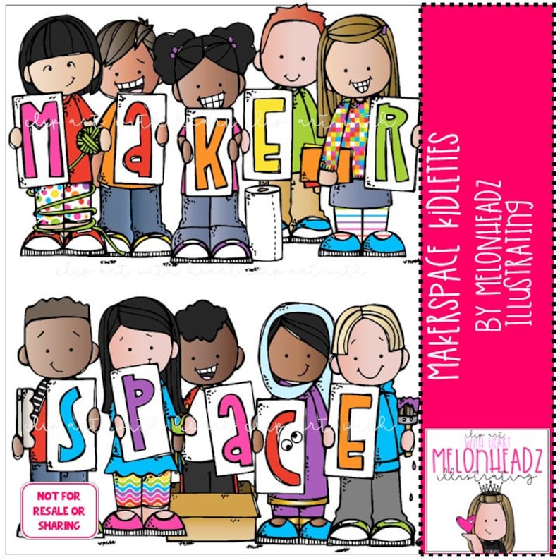 Makerspace Kidlettes Clip Art COMBO PACK - Etsy