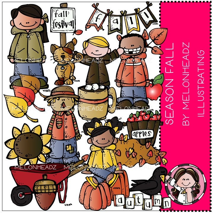 Season Fall clip art Combo Pack | Etsy