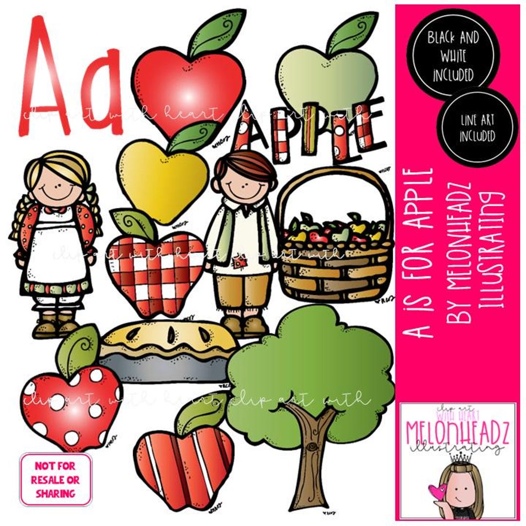 A is for Apple Clip Art COMBO PACK - Etsy