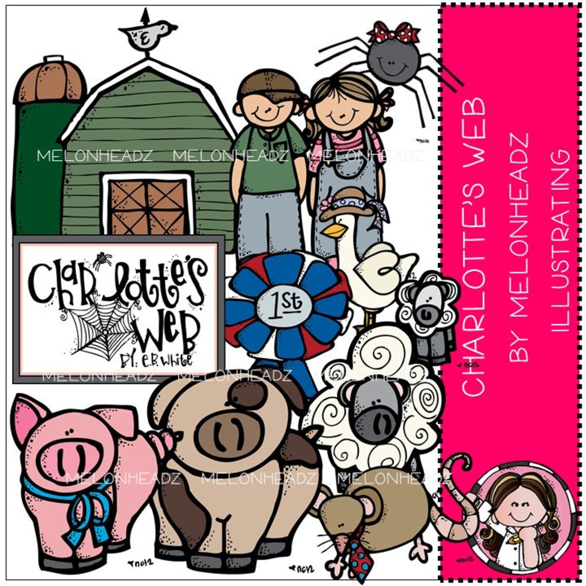 Charlotte's Web Clip Art Combo Pack - Etsy