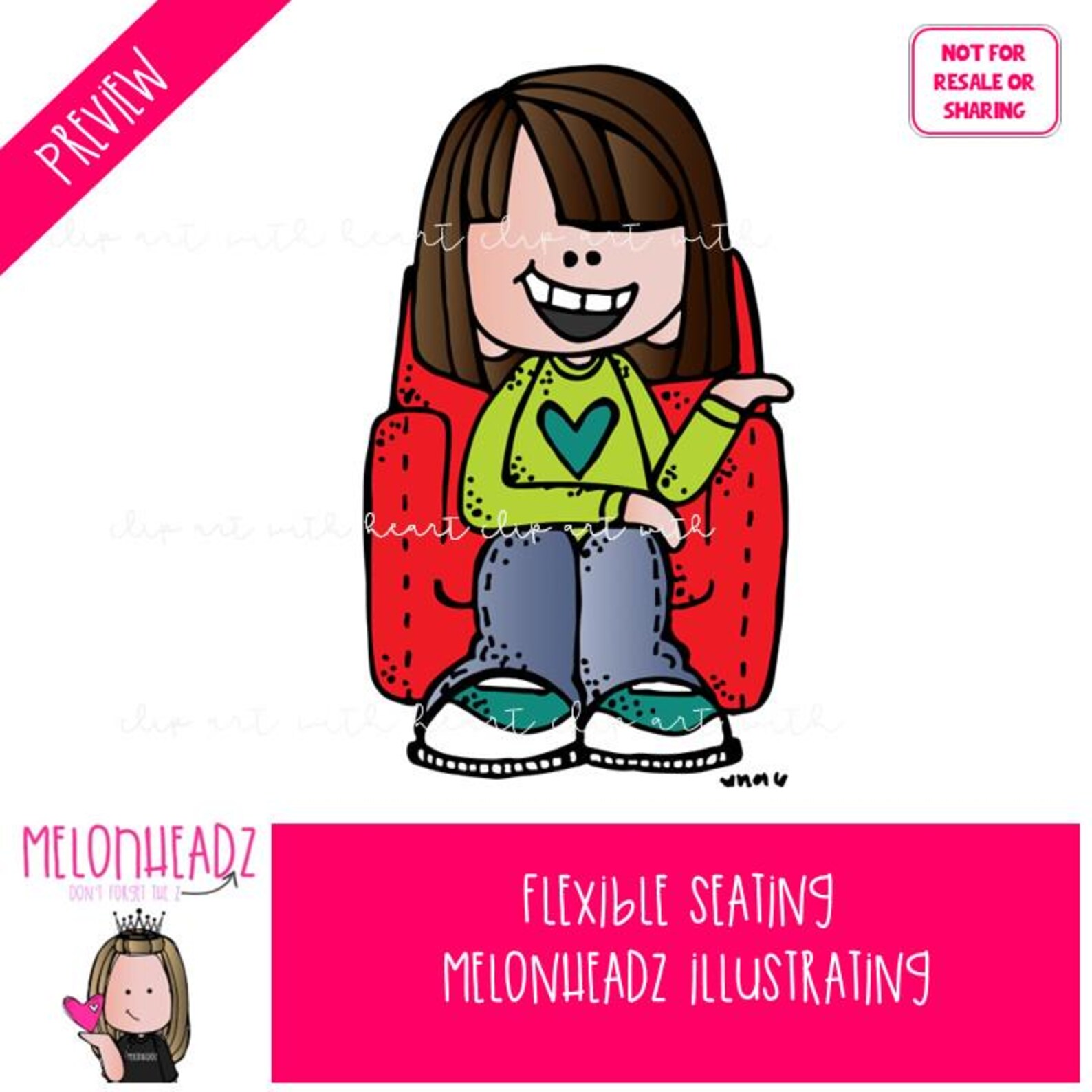 Flexible Seating Clip Art, Classroom, Bean Bag COLORED Version - Etsy