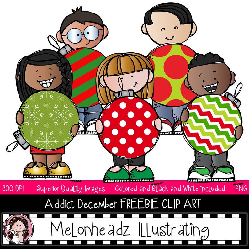 Melonheadz Addicts Clip Art December 2020 Set Mini | Etsy