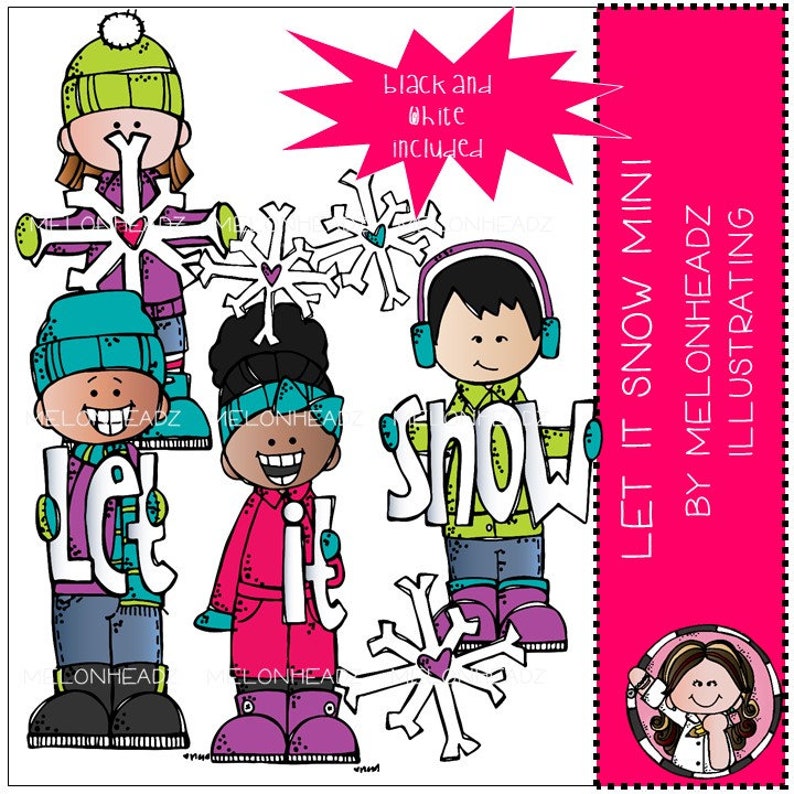 Let It Snow Clip Art Mini - Etsy
