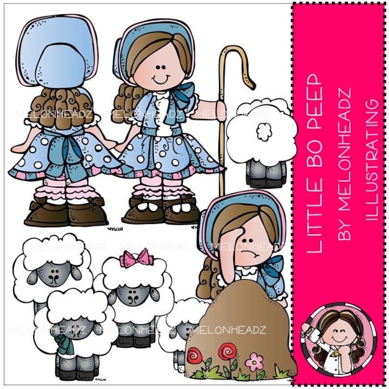 Little Bo Peep Clip Art Combo Pack - Etsy