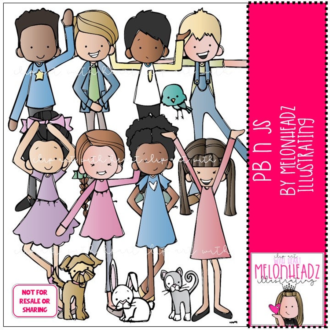 PB N Js Clip Art - COMBO PACK - Etsy