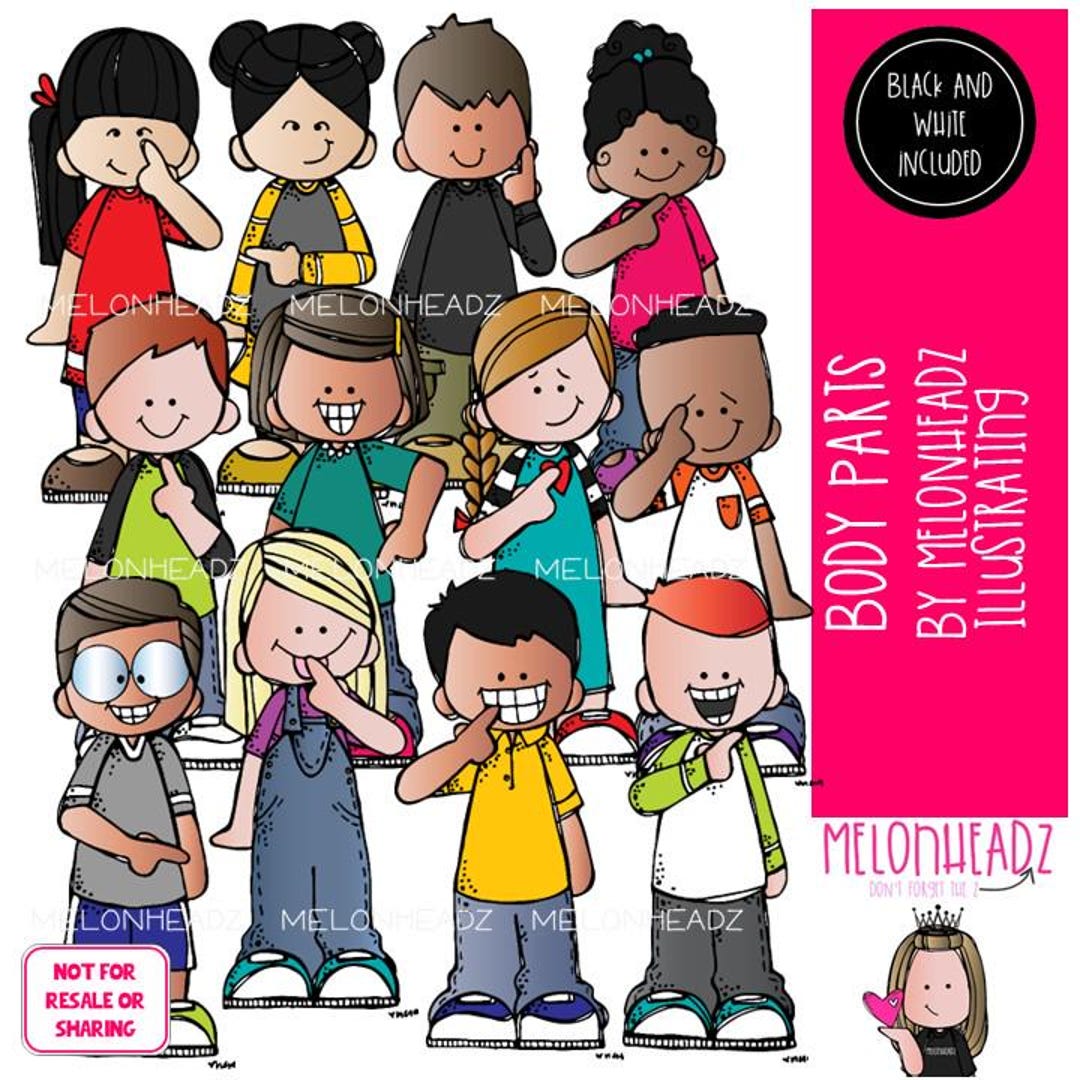 Body Parts Clip Art, Kidlettes COMBO PACK - Etsy