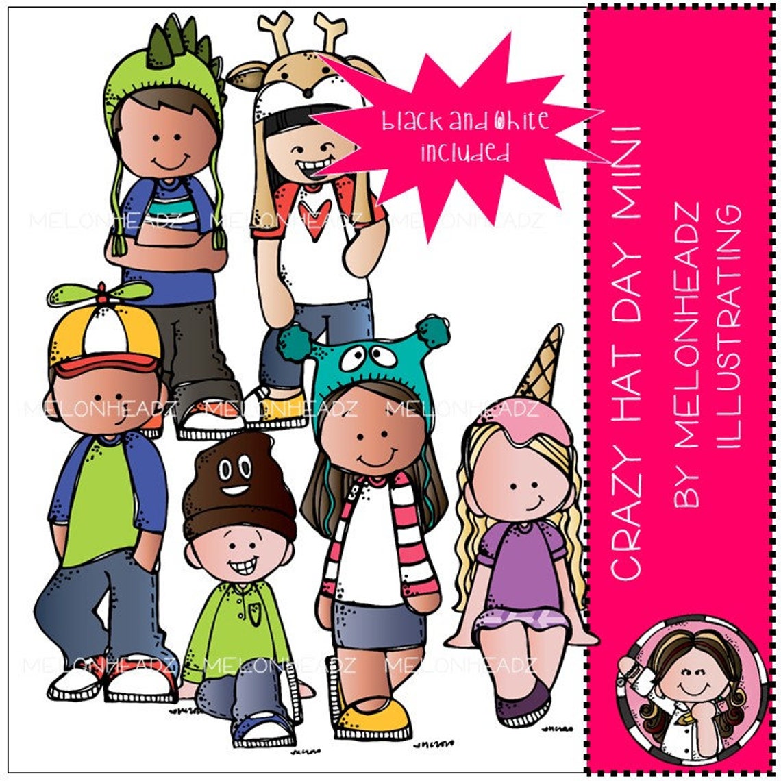 Crazy Hat Day Clip Art Mini - Etsy