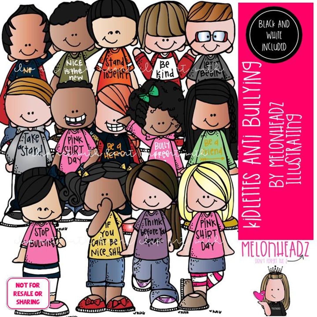 Kidlettes Clip Art, Anti Bullying Clip Art COMBO PACK - Etsy