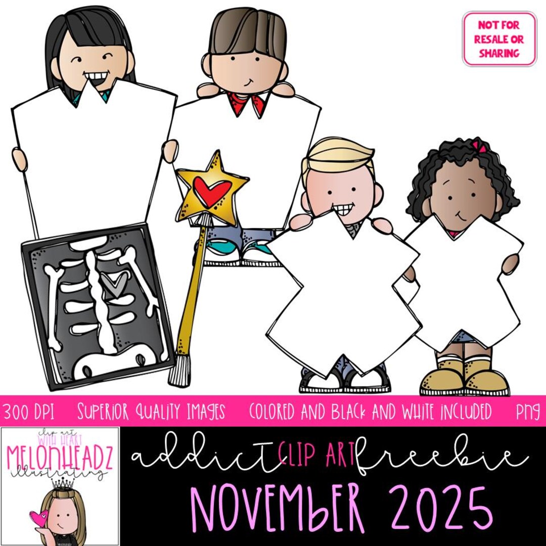 Melonheadz Addicts November 2025 Clip Art, Alphabet Mini - Etsy
