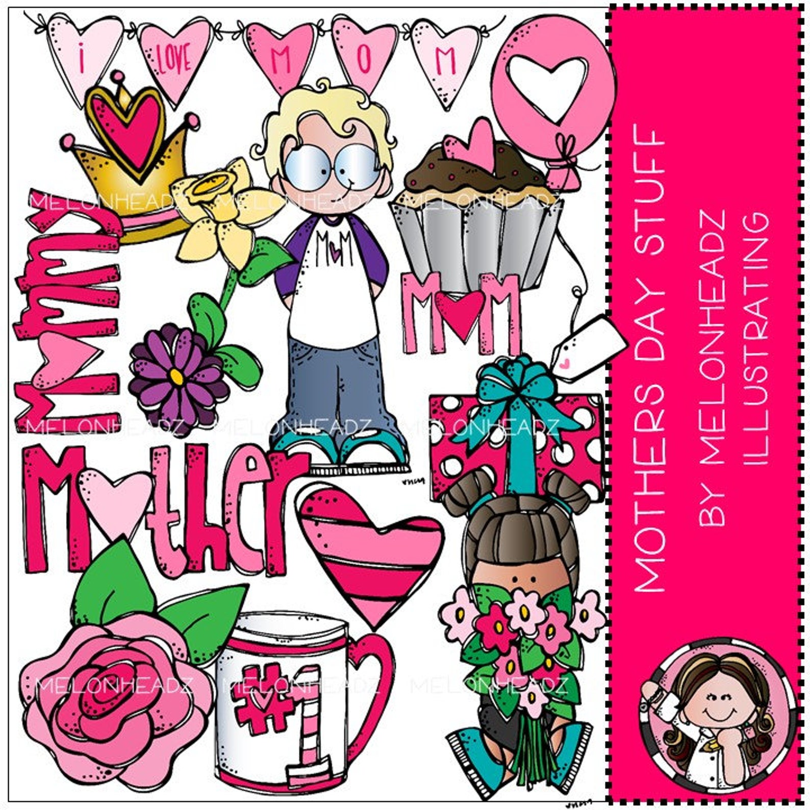 Mother's Day Stuff Clip Art COMBO PACK | Etsy