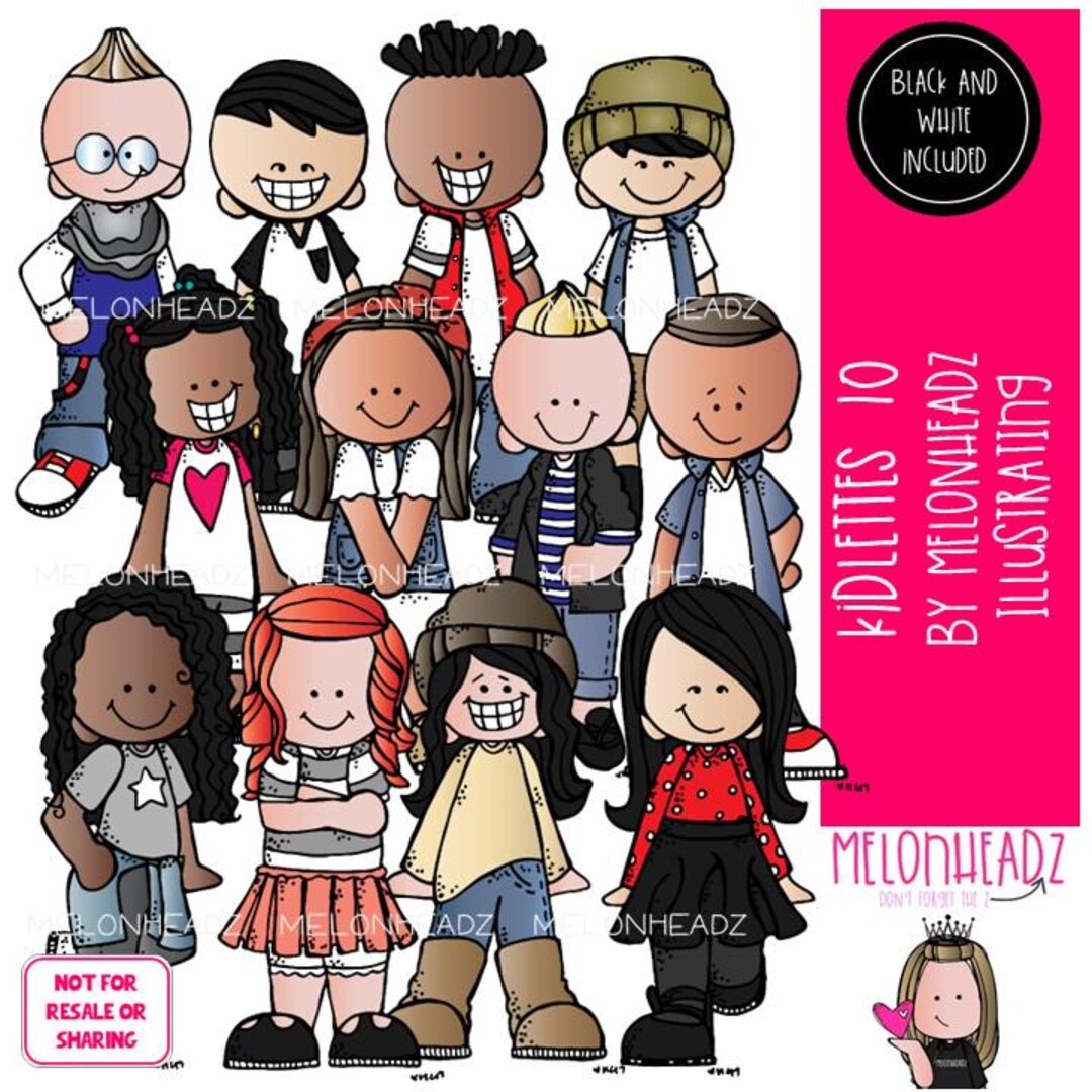 Kidlettes Clip Art 10, Kids Clip Art COMBO PACK - Etsy