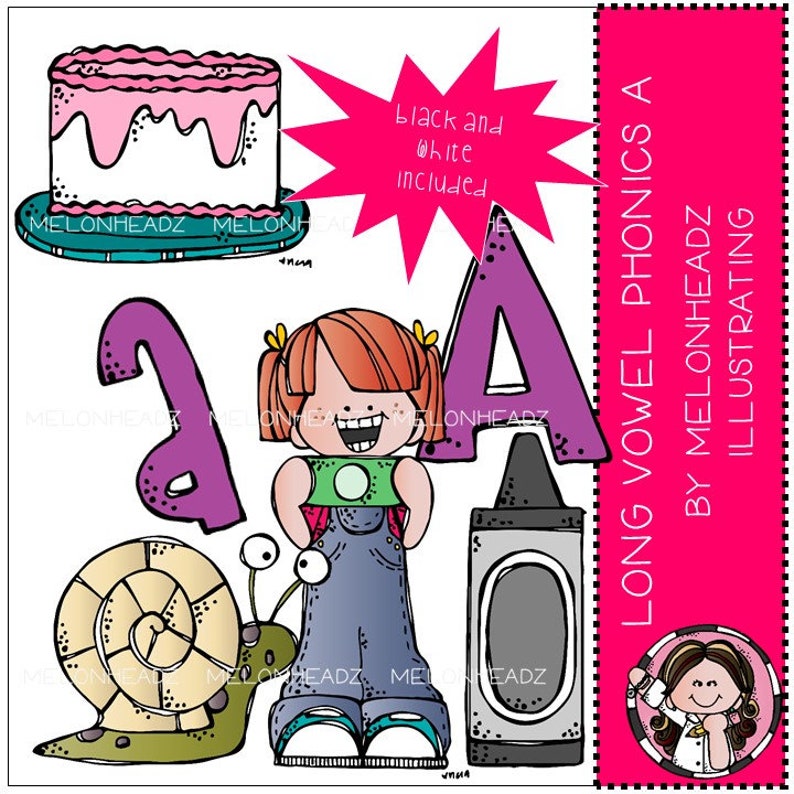 Long Vowel Phonics Clip Art A Mini - Etsy