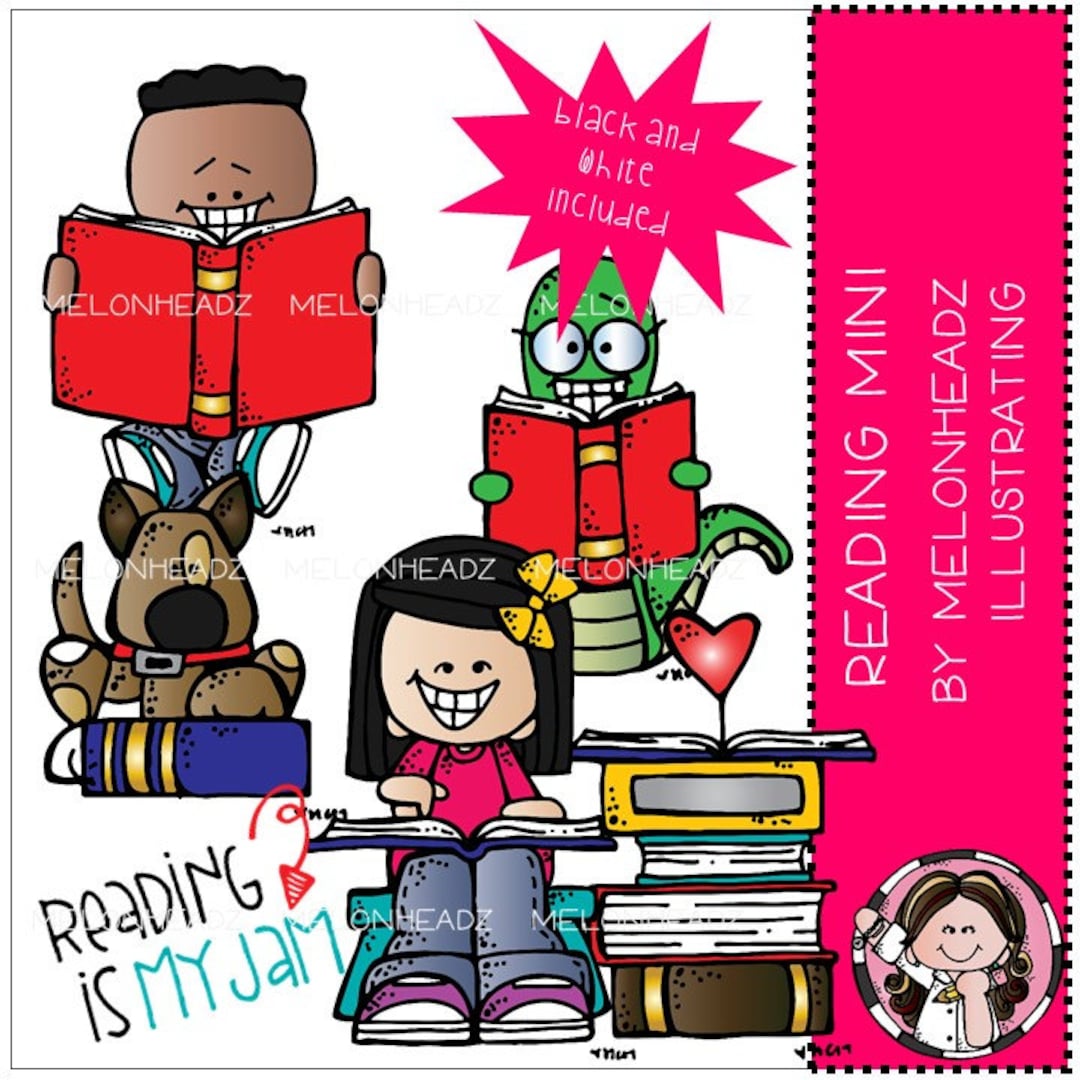 Reading Clip Art Mini Set - Etsy