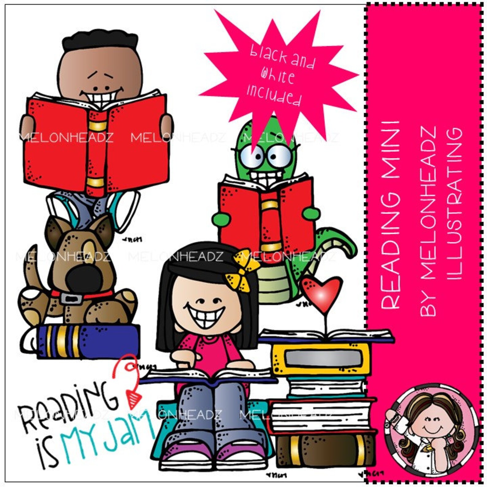 Reading Clip Art Mini Set | Etsy