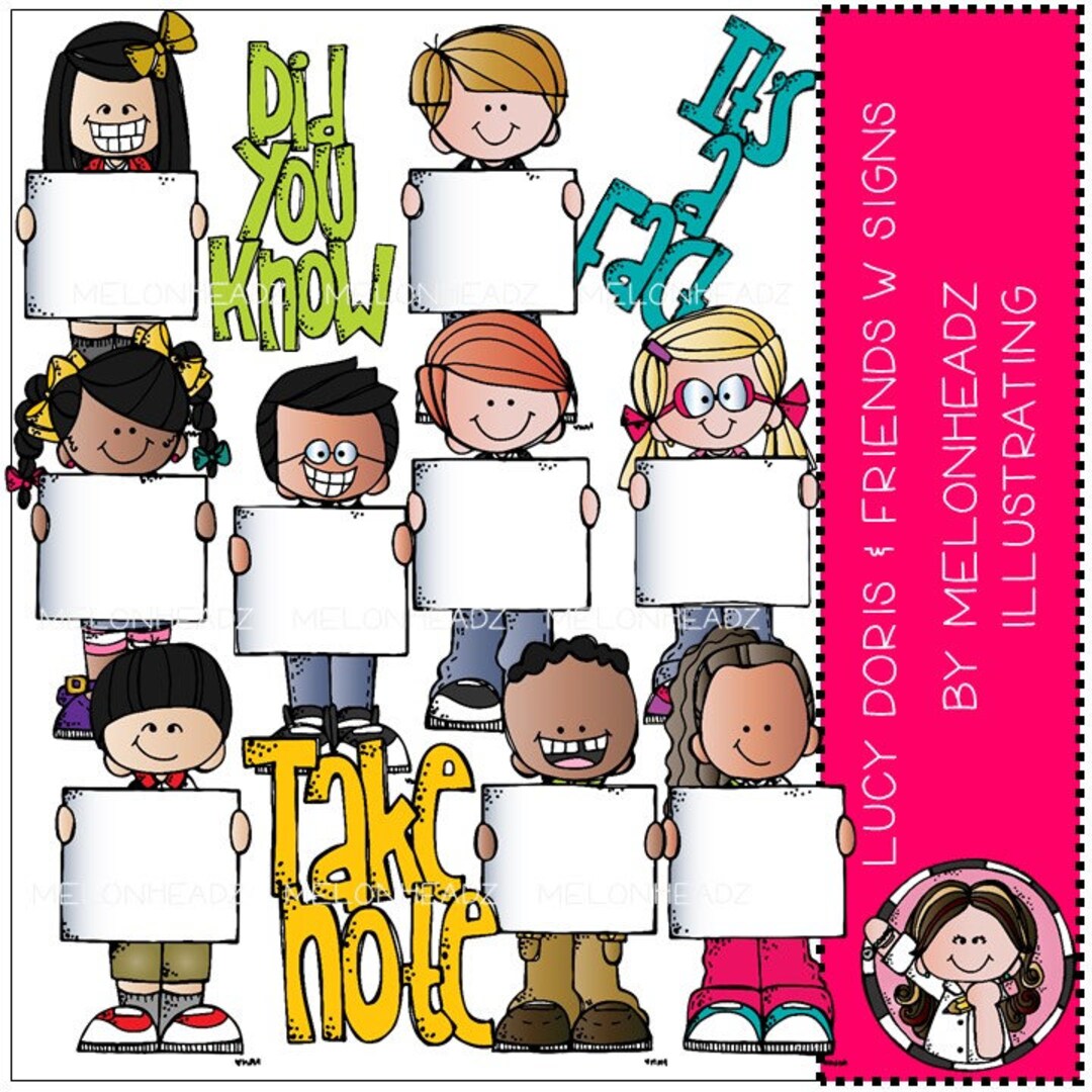 Lucy Doris and Friends Clip Art - With Signs - COMBO PACK - by ...