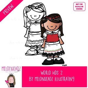 World Kids Clip Art Part 2, Around the World Clip Art Combo Pack - Etsy ...