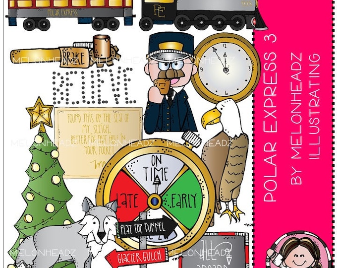 Polar Express Clip Art Set 3 - Etsy